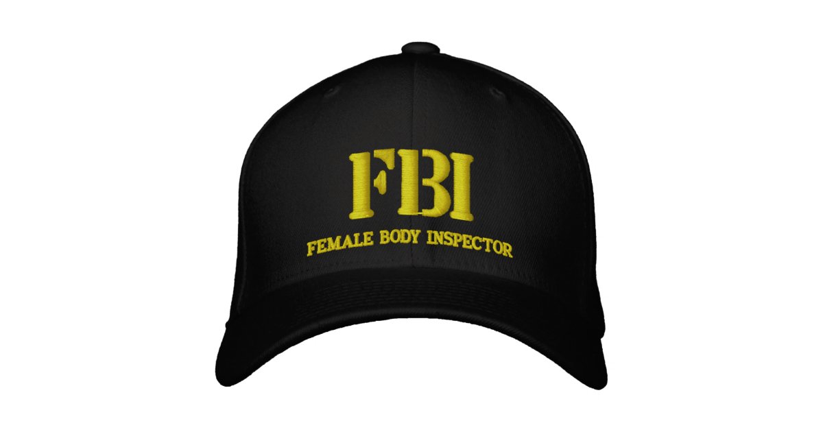 FBI EMBROIDERED BASEBALL HAT | Zazzle