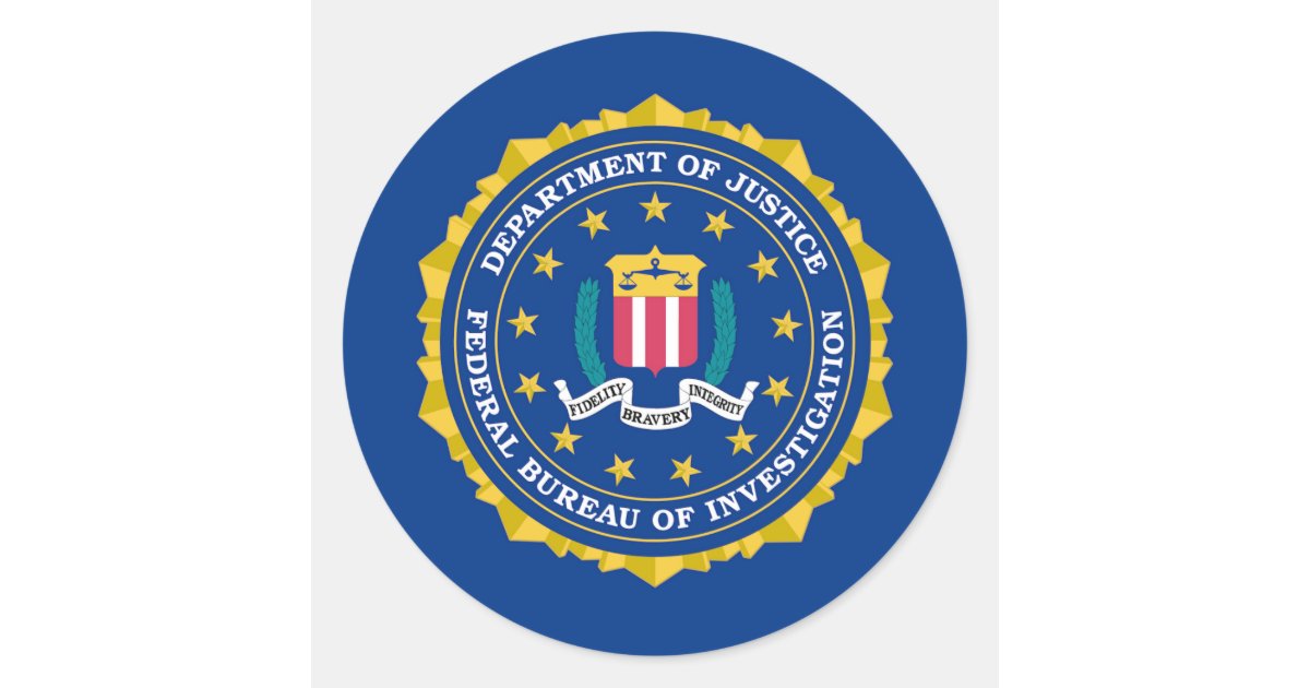 FBI Flag Classic Round Sticker | Zazzle