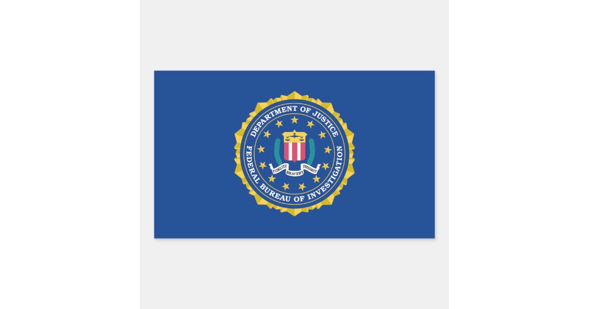 FBI Flag Rectangular Sticker | Zazzle
