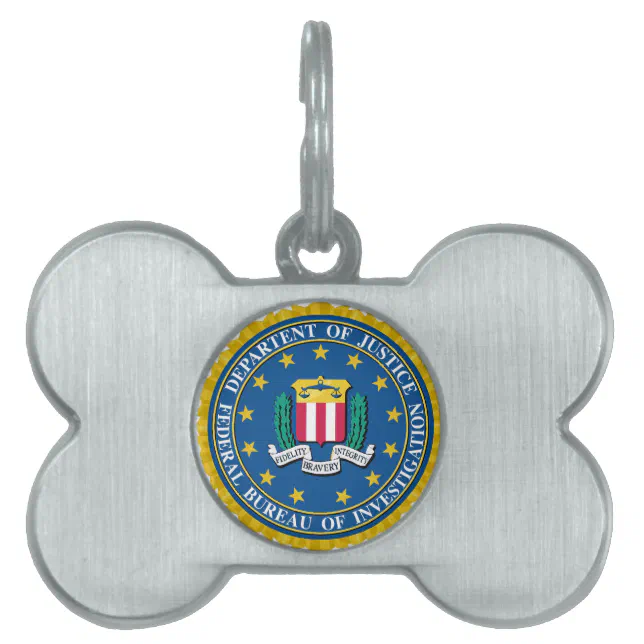 FBI Seal Pet ID Tag | Zazzle
