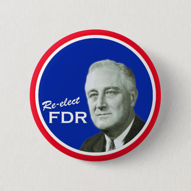 FDR campaign button | Zazzle