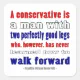 FDR Defines Conservatives Darker Square Sticker | Zazzle