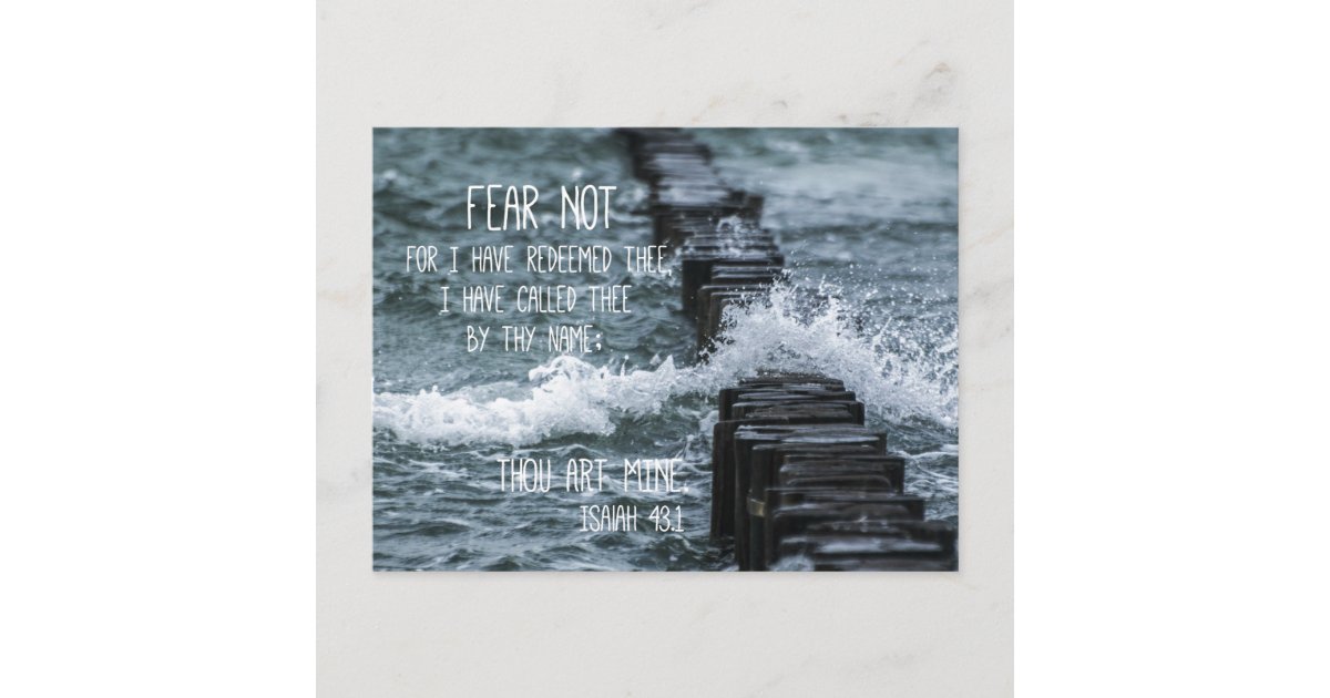 Fear Not Bible Verse Postcard | Zazzle
