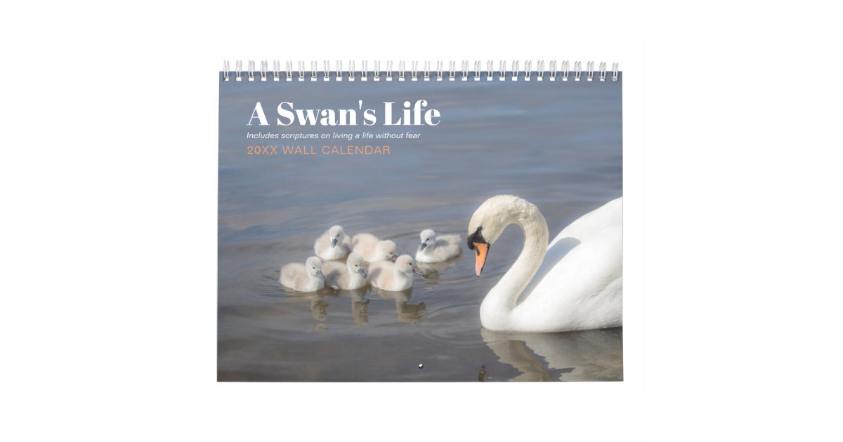 Fear Not Scripture Swan Photo Calendar | Zazzle