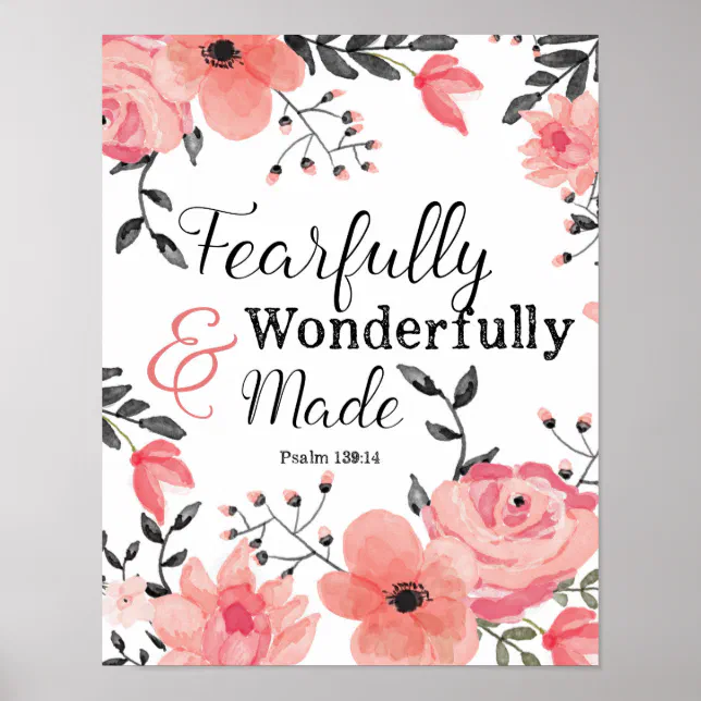 Fearfully and Wonderfully Made Poster | Zazzle