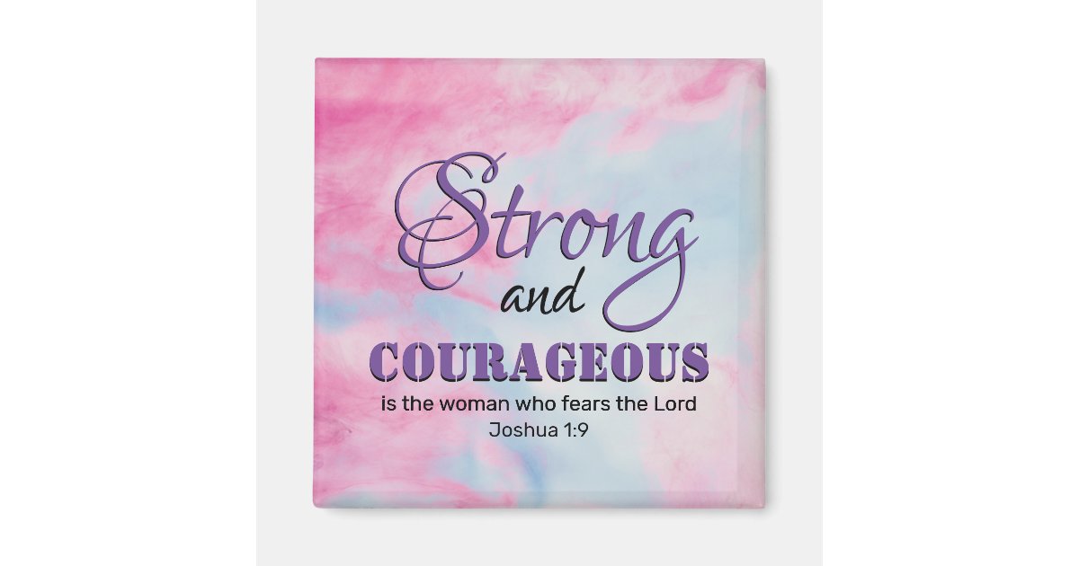 Fearless Christian Strong Courageous Woman Magnet Zazzle