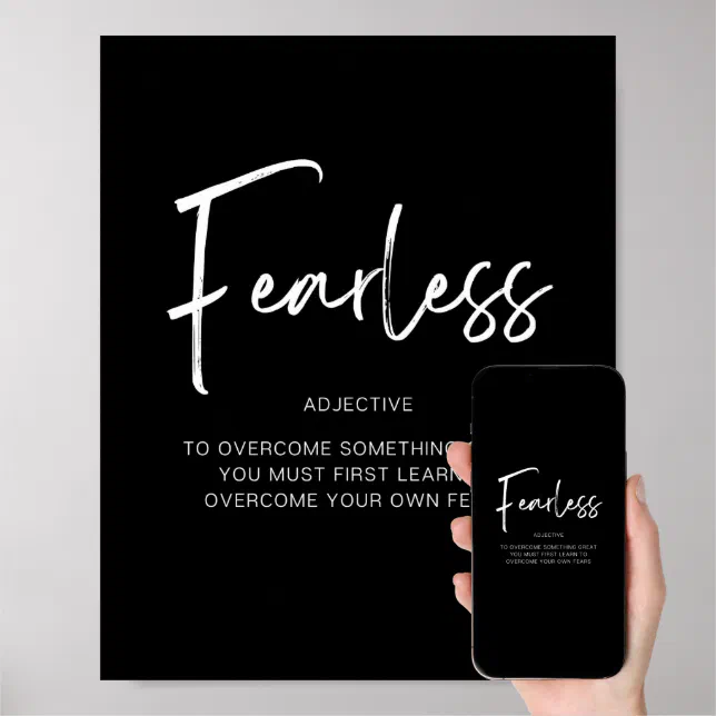 Fearless Poster | Zazzle