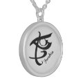 Fearless rune silver plated necklace | Zazzle