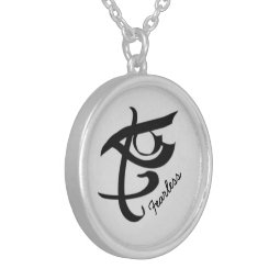 Fearless rune silver plated necklace | Zazzle