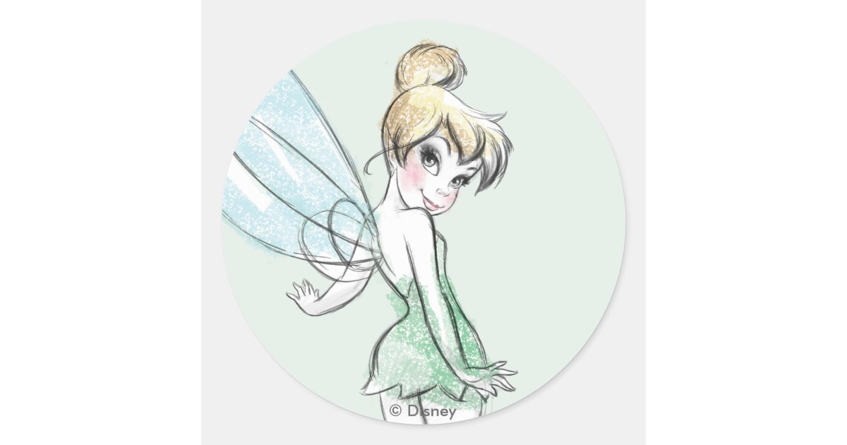 Fearless Tinker Bell Classic Round Sticker | Zazzle