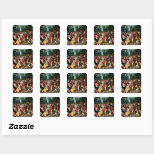 Feast of the Gods Square Sticker | Zazzle