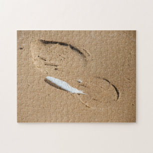 Footprints In The Sand Jigsaw Puzzles | Zazzle