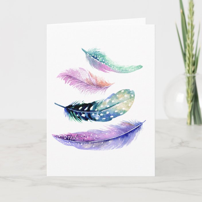 Feather Favourites Custom Greeting Card | Zazzle.com