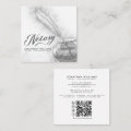 Feather Ink Pen Elegant Notary Public Square Business Card | Zazzle