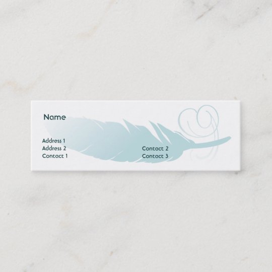 Feather - Skinny Mini Business Card | Zazzle.com