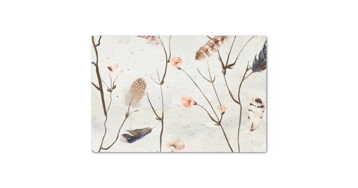 Feather Tree tissue paper | Zazzle
