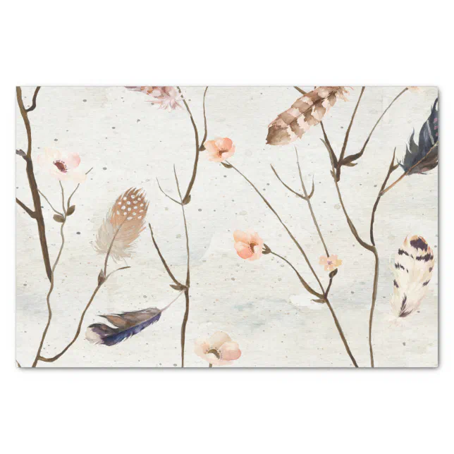 Feather Tree tissue paper | Zazzle