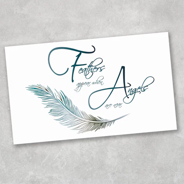 Feathers Appear When Angels Are Near Rectangular Sticker | Zazzle
