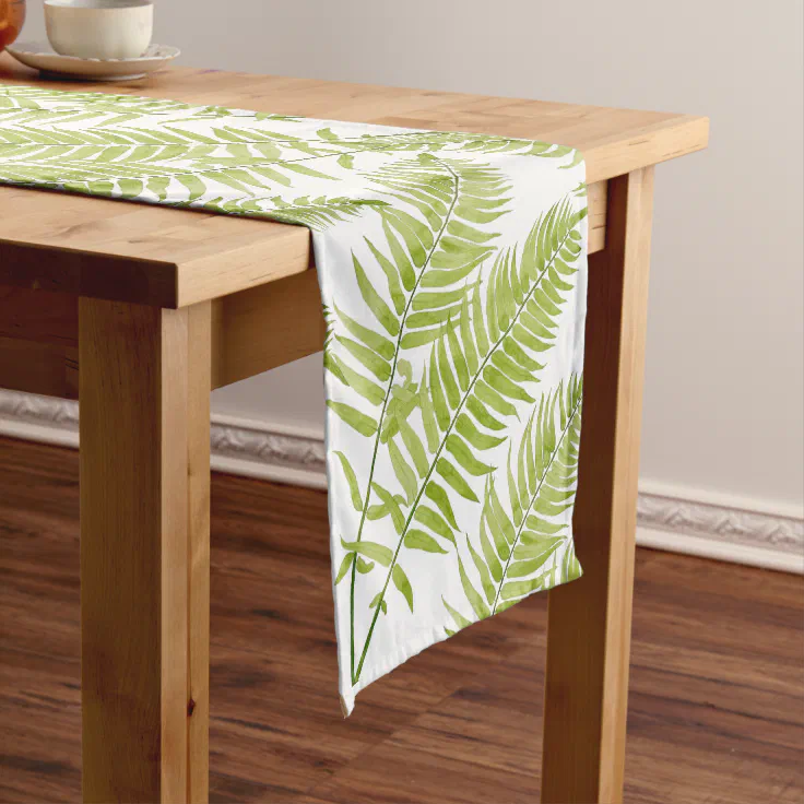 Feathery Fern on a Table Runner | Zazzle