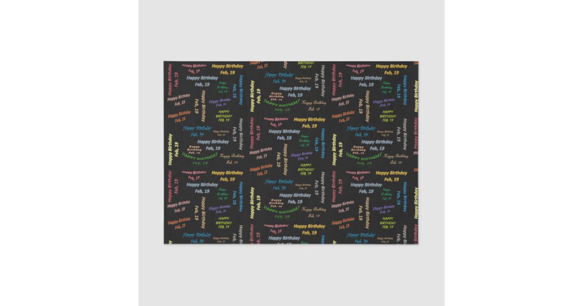 February, 19 Birthday Tissue Paper | Zazzle