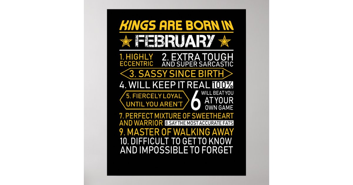 February Birthday Poster | Zazzle