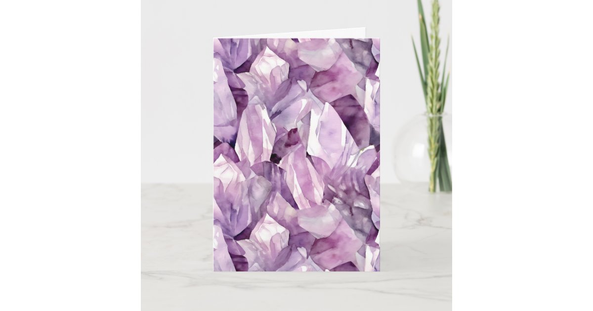 February Birthstone Amethyst Birthday Card | Zazzle