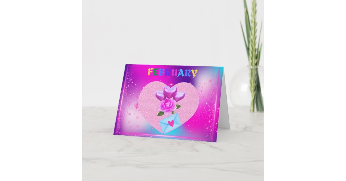 February Heart Month Greeting Card | Zazzle