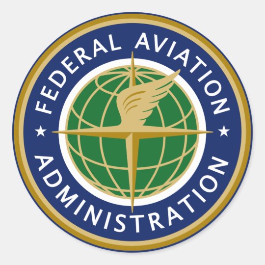 Federal Aviation Administration FAA Classic Round Sticker | Zazzle.com