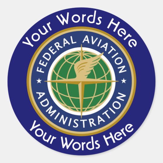 Federal Aviation Administration FAA Custom Sticker | Zazzle.com