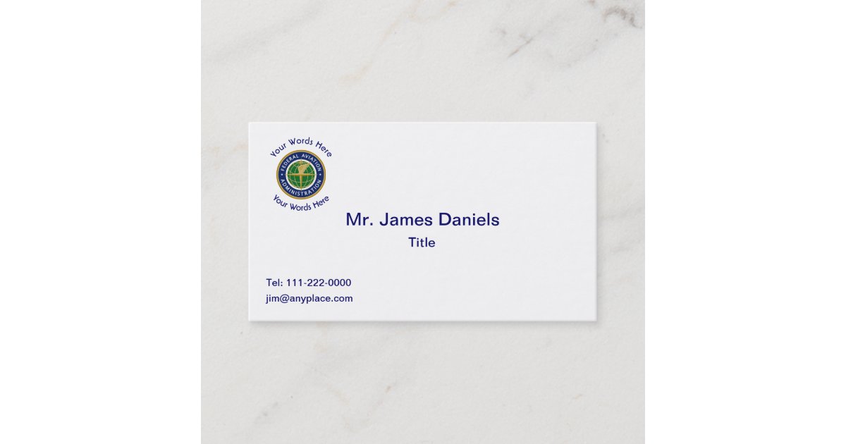 Federal Aviation Administration Shield Business Card | Zazzle