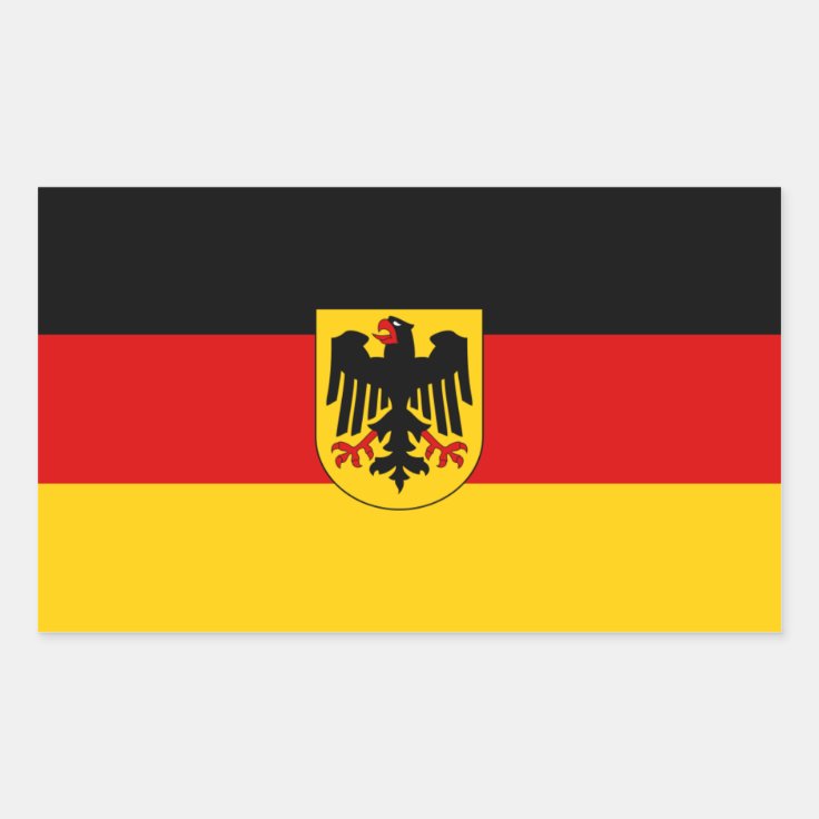 Federal Flag of Germany Rectangular Sticker | Zazzle