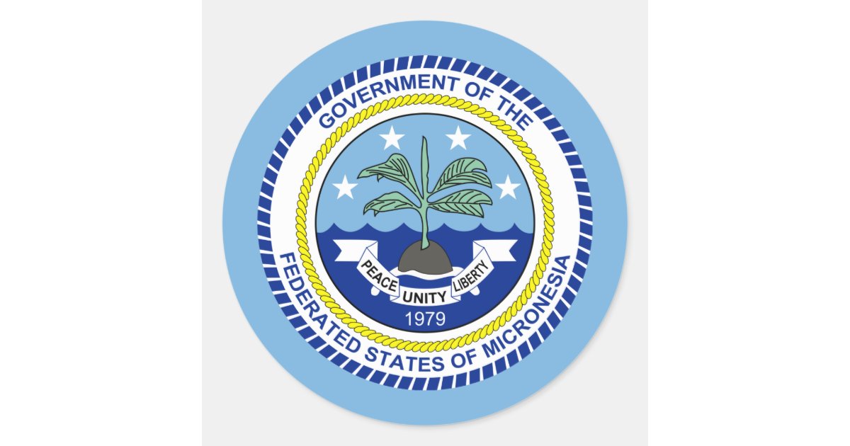 Federated States of Micronesia Seal Sticker | Zazzle