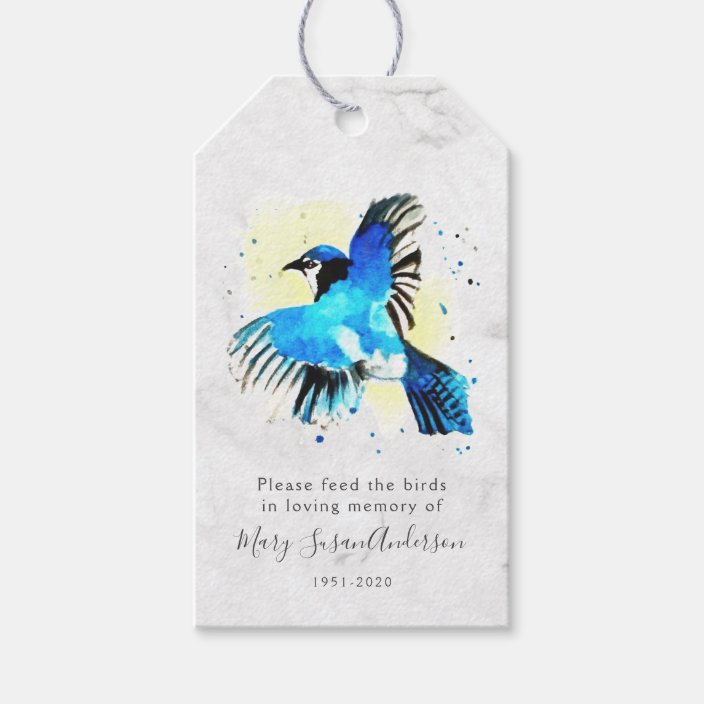 Feed the Birds in Loving Memory Funeral Gift Tags | Zazzle
