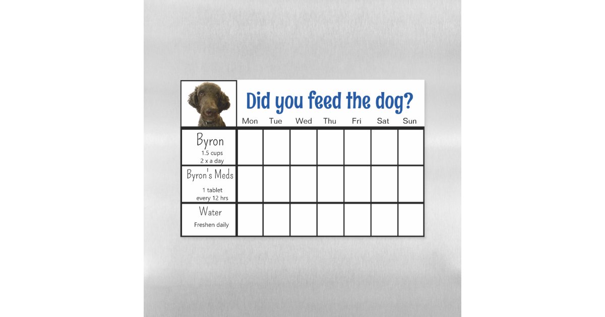 Feed the Dog Dry Erase Magnetic Sheet | Zazzle