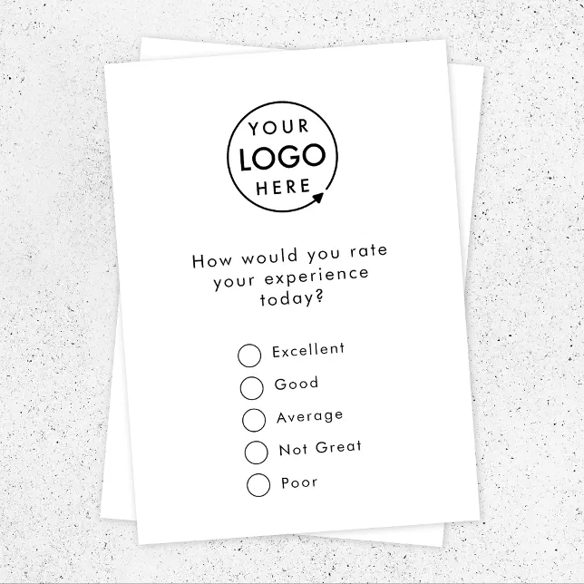 Feedback | Business Survey Logo Modern Minimalist Enclosure Card | Zazzle
