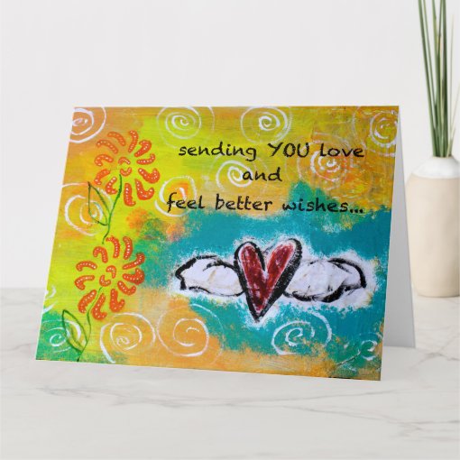 Feel Better Wishes - Blank Greeting Card | Zazzle