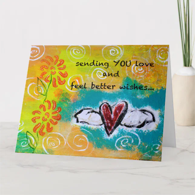 Feel Better Wishes - Blank Greeting Card | Zazzle