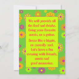Feelin' Groovy Flower Power Party Invitation | Zazzle