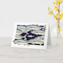 Feeling Blue Bluefish Greeting Card | Zazzle