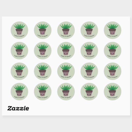 Feeling Ferntastic Fern Classic Round Sticker | Zazzle