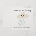 Feeling Under The Weather Get Well Soon Card | Zazzle