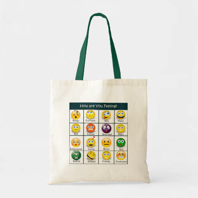 Feelings Faces - How are You Feeling? Tote Bag | Zazzle