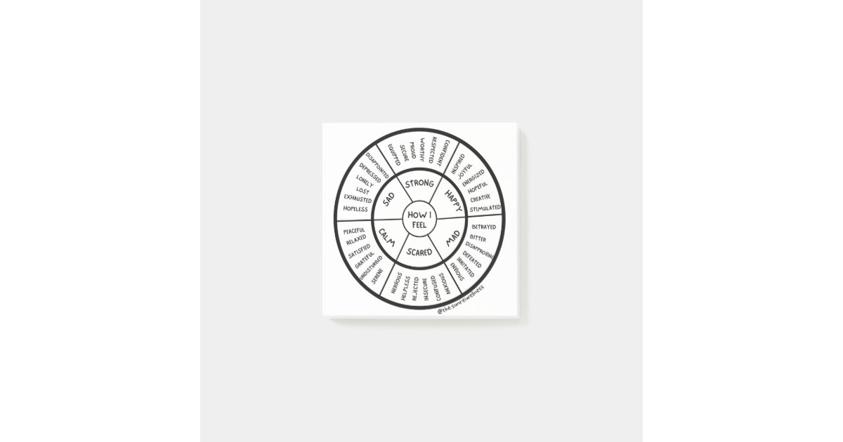 Feelings Wheel Notes | Zazzle
