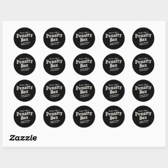 Feels Like a Penalty Box Day Hockey Player Classic Round Sticker | Zazzle