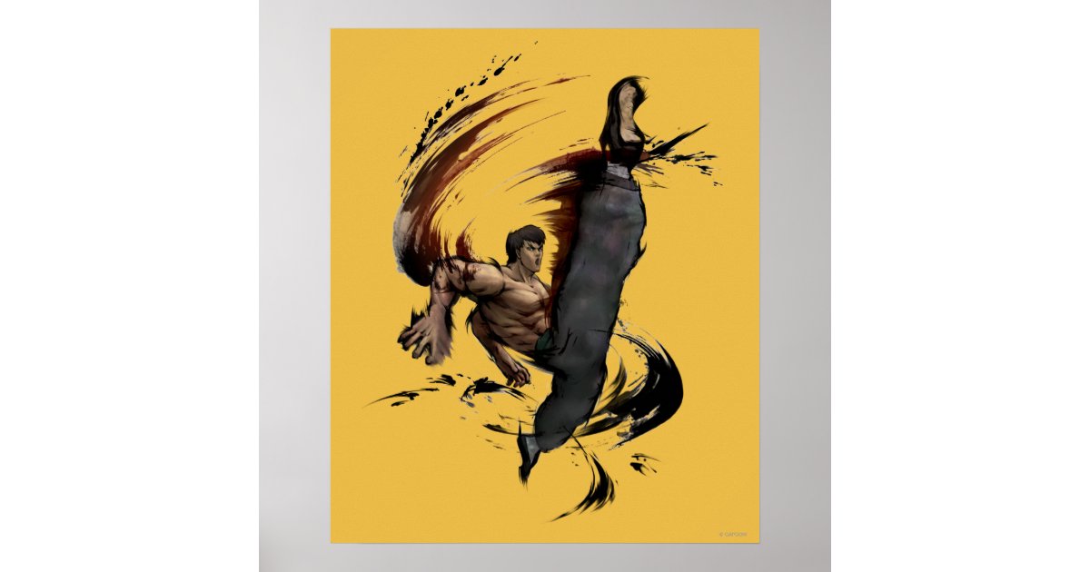 Fei Long High Kick Poster | Zazzle