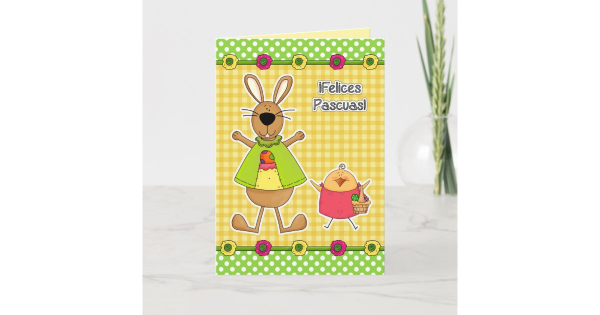 Felices Pascuas Easter Card in Spanish | Zazzle