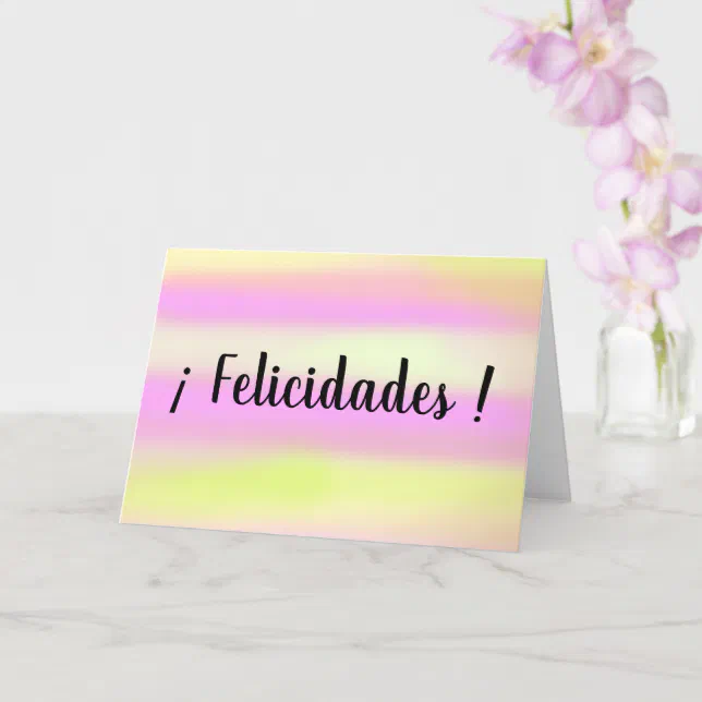 Felicidades Spanish Congratulations Watercolor Card | Zazzle