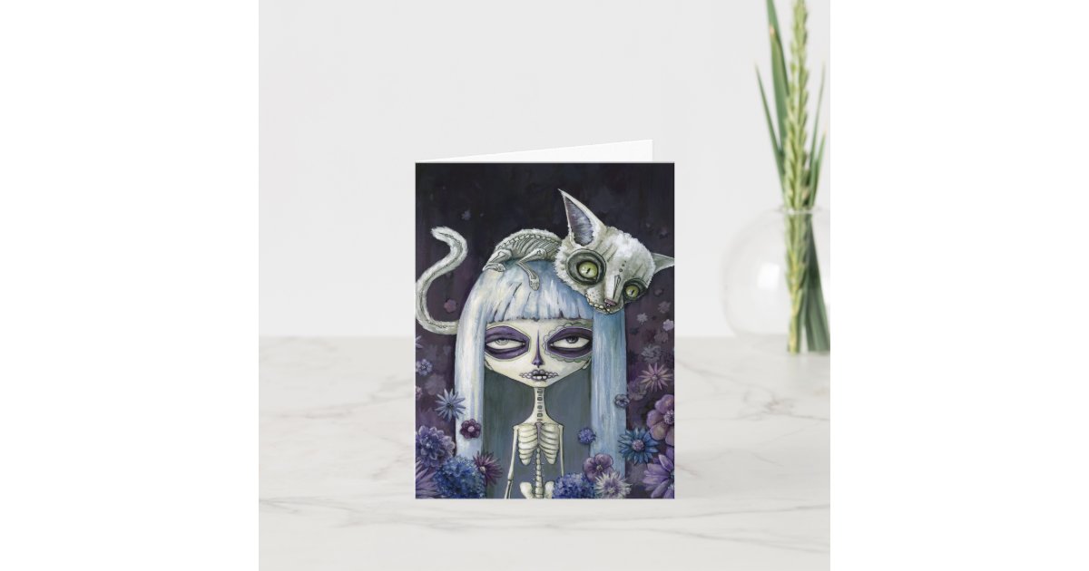 Felina de los muertos card | Zazzle