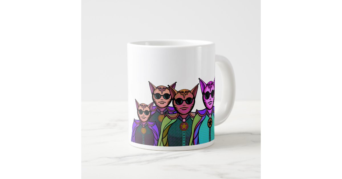 Feline Creatures Design Pickleball Paddle Giant Coffee Mug | Zazzle
