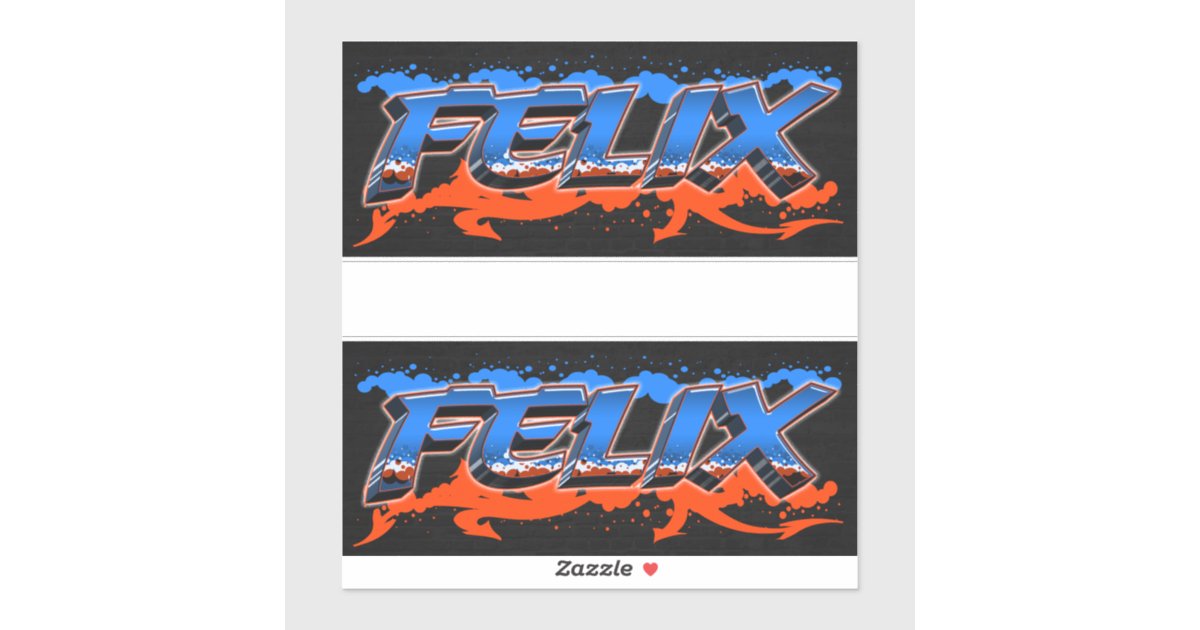 Felix First Name Graffiti Sticker | Zazzle
